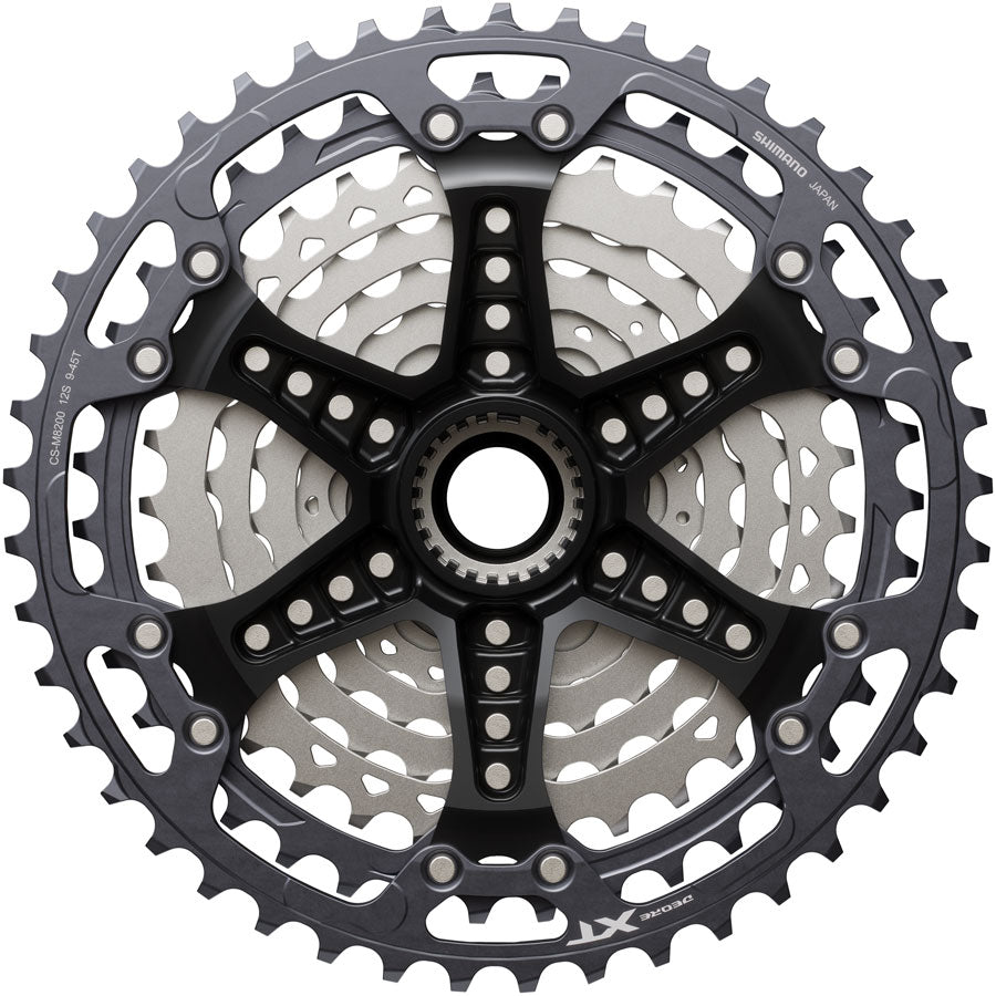 Shimano Deore XT CS-M8200-12 Cassette - 12-Speed 9-45t Hyperglide+ Mic ...
