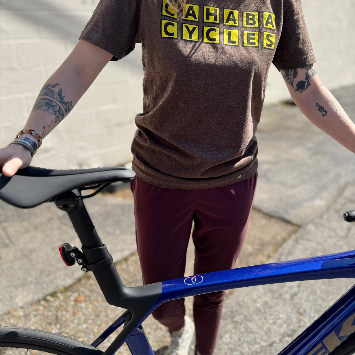 Cahaba Cycles Waffle T Shirt