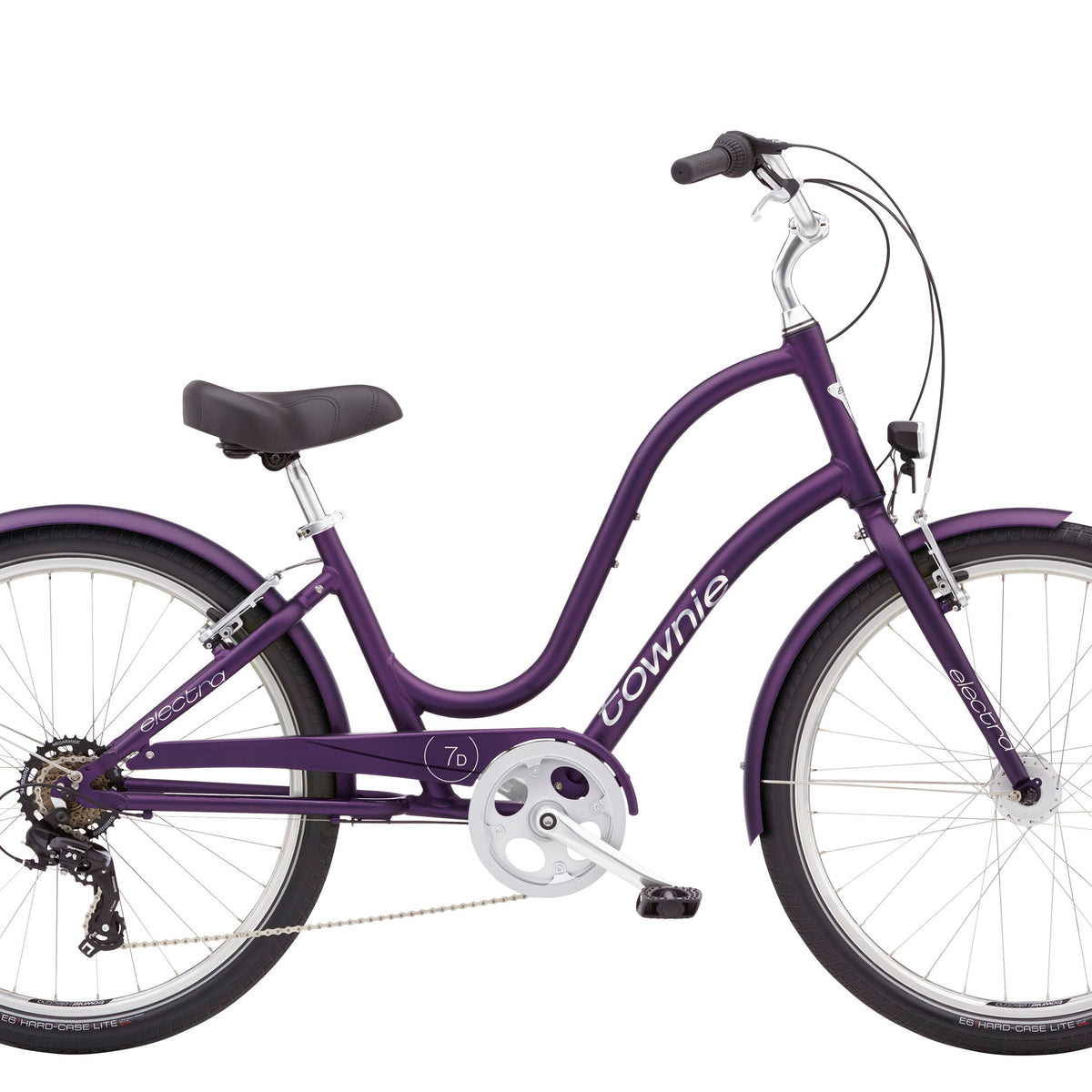 Townie 7D EQ Step Thru 26 Matte Violet – Cahaba Cycles